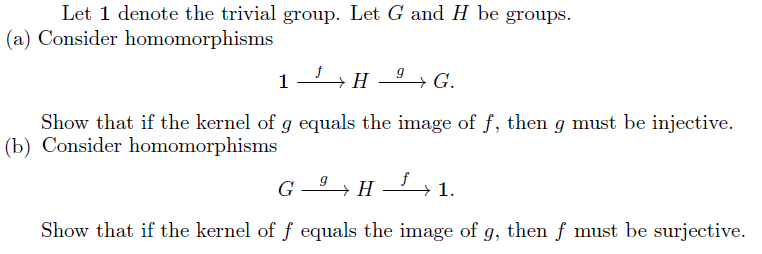 Solved Let 1 denote the trivial group. Let G and H be | Chegg.com