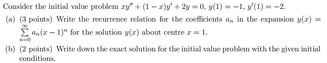 Solved Consider the initial value problem | Chegg.com
