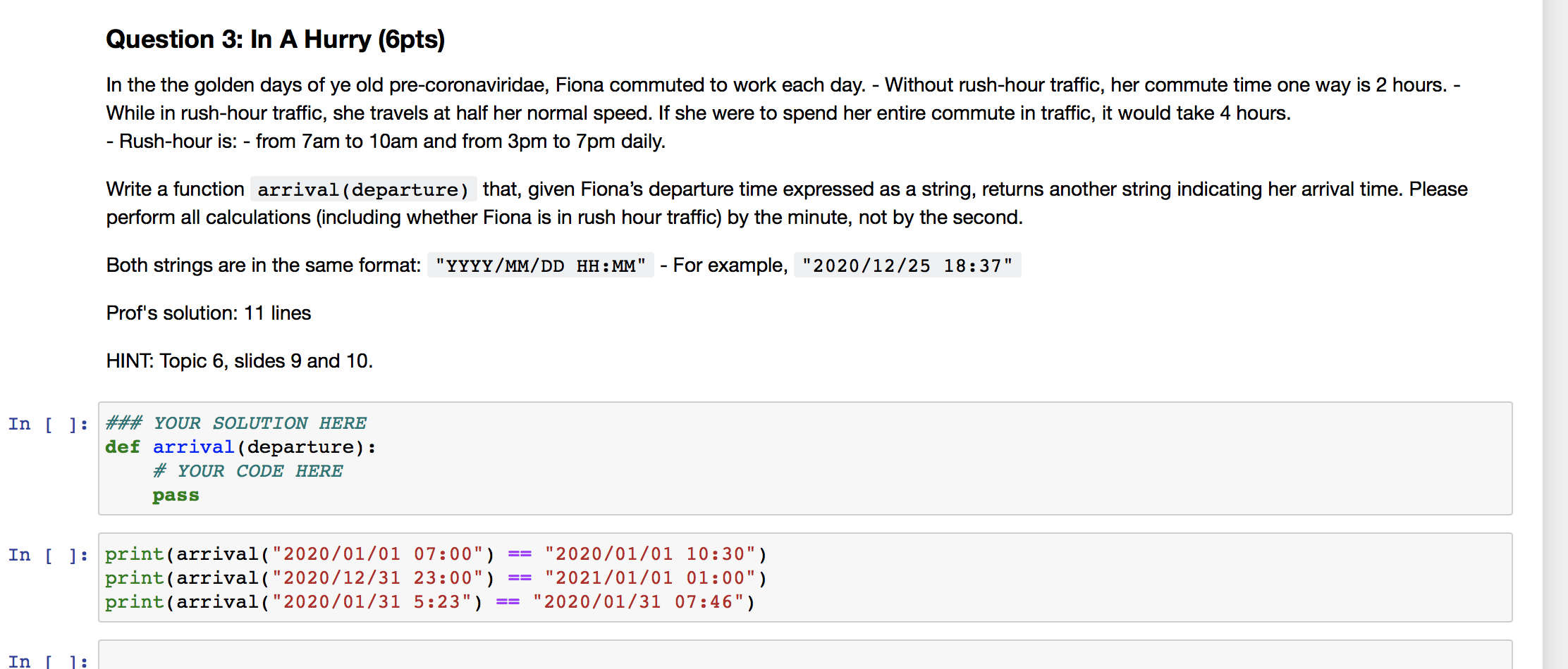 Solved Question 3: In A Hurry (6pts) In the the golden days | Chegg.com