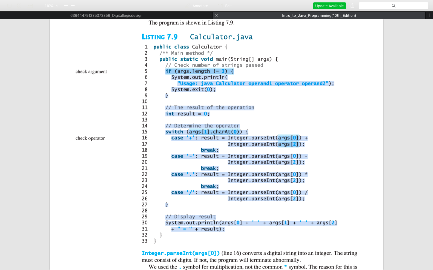 Solved Improve Listing 7.9 Calculator.java given on Book | Chegg.com