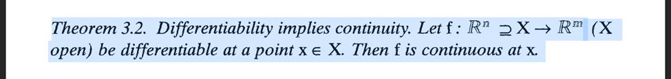 Solved Theorem 3.2. Differentiability implies continuity. | Chegg.com