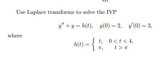 Solved Use Laplace transforms to solve the IVP \\[ | Chegg.com