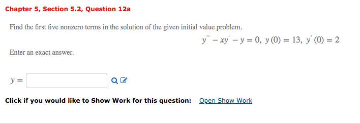 Solved Chapter 5, Section 5.2, Question 12a Find the first | Chegg.com