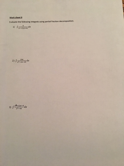 Solved Evaluate the following integrals using partial | Chegg.com
