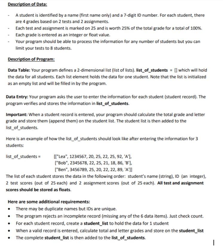 Solved PYTHON. I am having trouble validating the unique IDs | Chegg.com