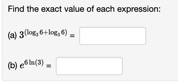 Solved Find the exact value of each | Chegg.com