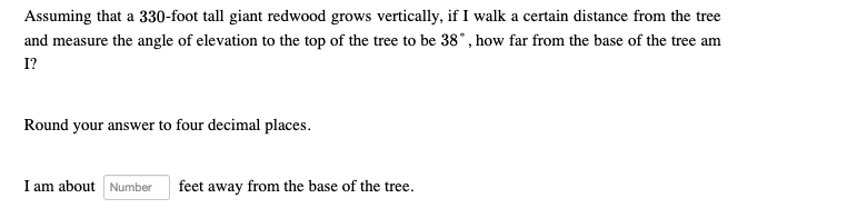 Solved Assuming that a 330 -foot tall giant redwood grows | Chegg.com