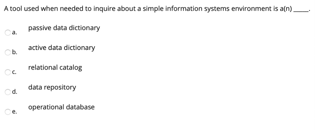 Solved A tool used when needed to inquire about a simple | Chegg.com