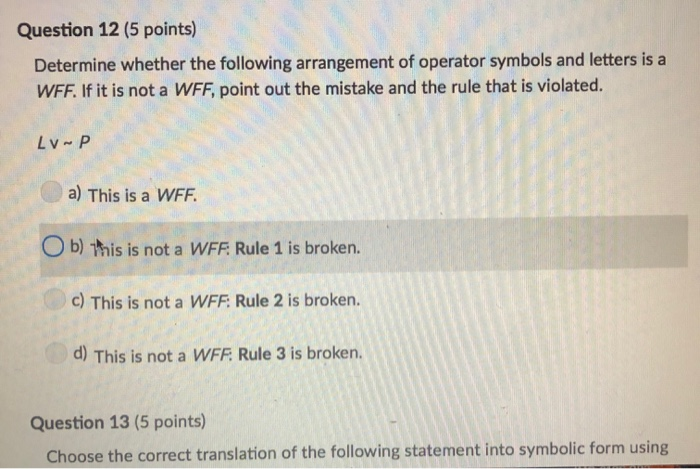 Solved Question 12 (5 points) Determine whether the | Chegg.com Solved Question 12 (5 points) Determine whether the | Chegg.com