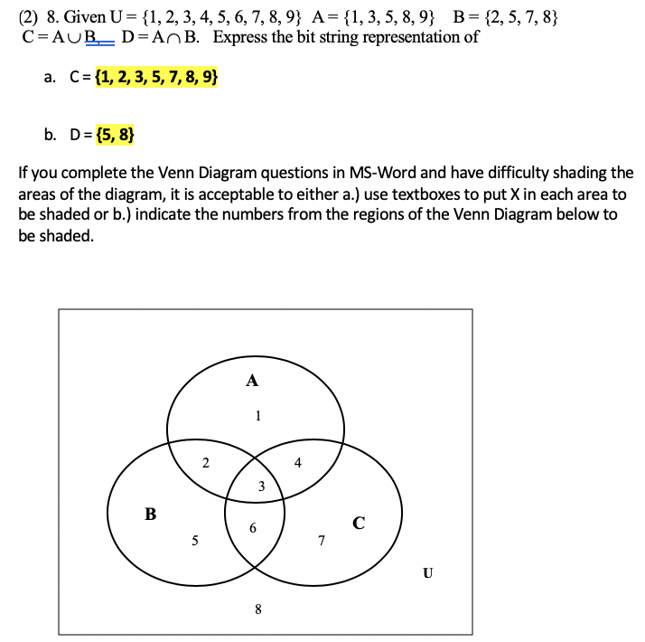 Solved Need help on shading the Venn Diagram for this | Chegg.com