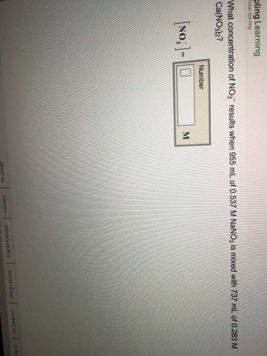 Solved pling Learning What concentration of NO3 results when | Chegg.com