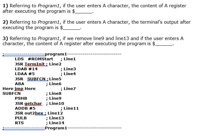 Solved 1 Referring To Program1 If The User Enters A 