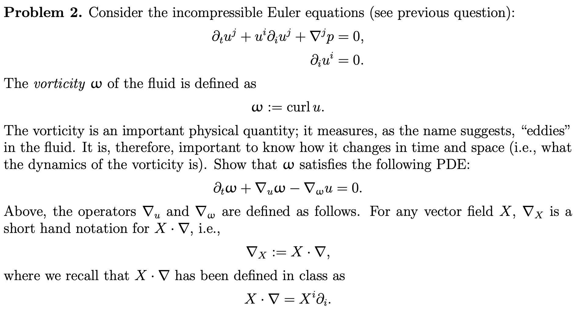 Solved Problem 2 ﻿consider The Incompressible Euler