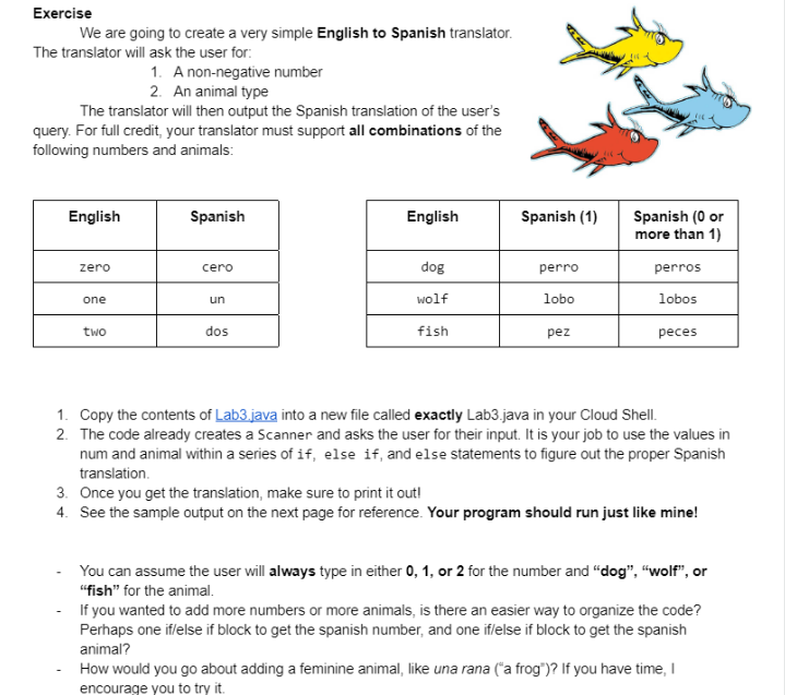 Solved Exercise We are going to create a very simple English | Chegg.com