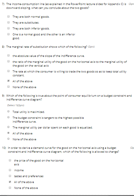 Solved 7 The income-consumption line (as explained in the | Chegg.com