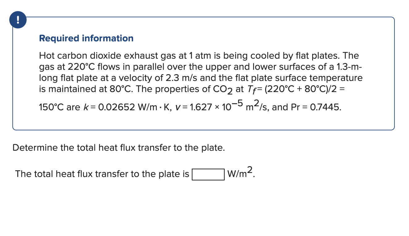 Solved Required information Hot carbon dioxide exhaust gas | Chegg.com