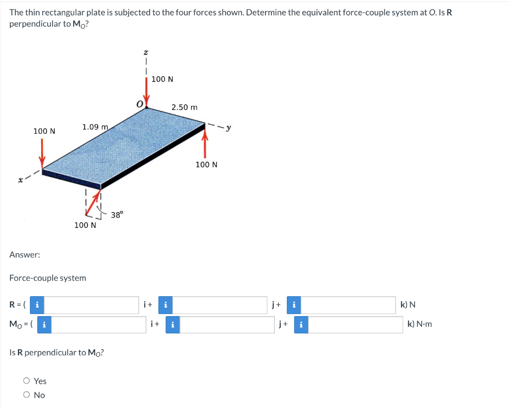 Solved The thin rectangular plate is subjected to the four | Chegg.com