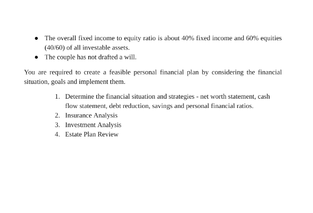 Scenario Personal Financial Plan for "Jack and Jill" | Chegg.com