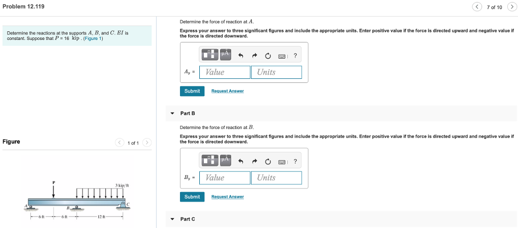 Solved Problem 12 119 く 7of10 Determine The Force Of