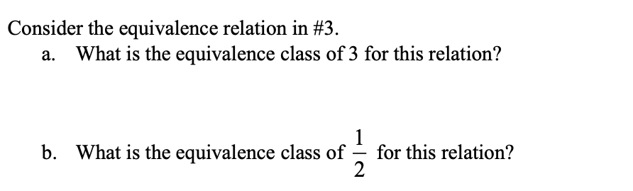 Solved 1. Which of the following are equivalence relations | Chegg.com