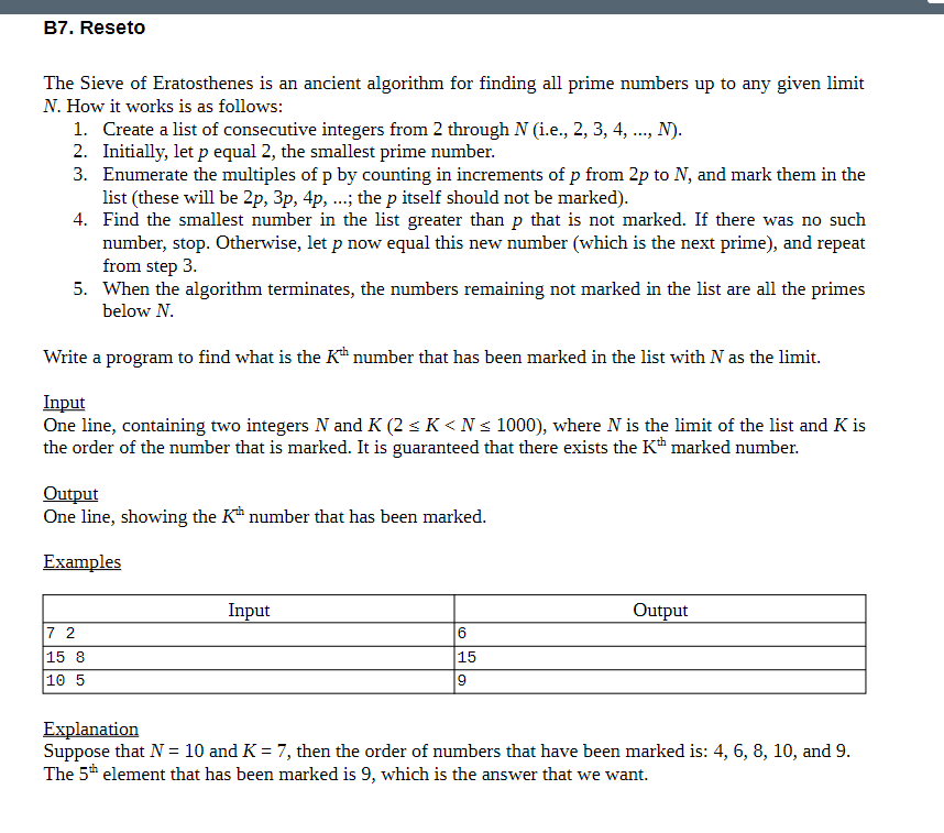 Solved The Sieve of Eratosthenes is an ancient algorithm for | Chegg.com