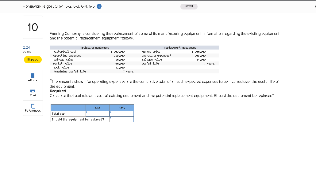 Calculate the total relevant cost of existing | Chegg.com