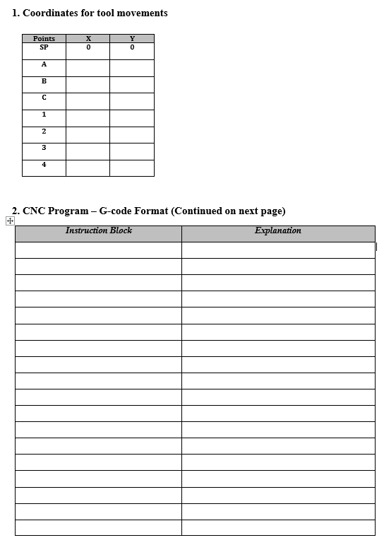 Solved The part shown below needs to machined using CNC | Chegg.com