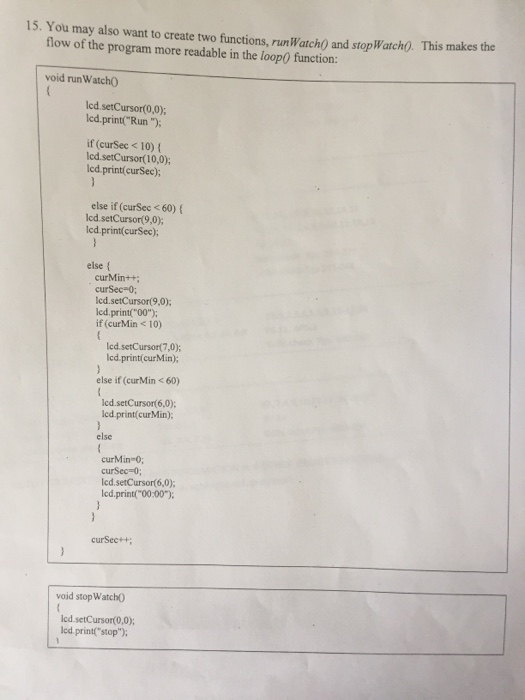 Objective: Build a stopwatch with a START/STOP Button | Chegg.com