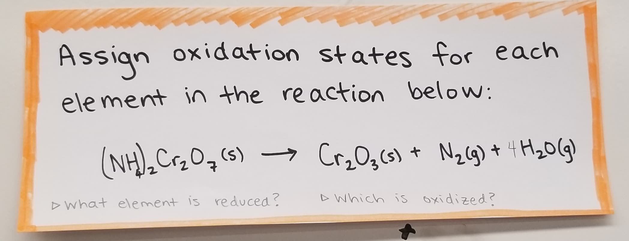 Solved Assign oxidation states for each element in the | Chegg.com