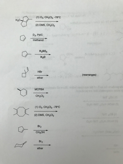 Solved (1) Os, CH3Cl2 -78°C H3C (2) DMS, CH2Cl2 D2 Pd/C | Chegg.com