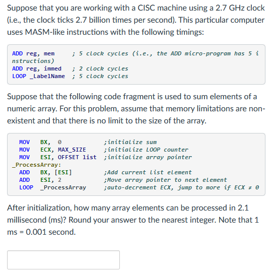 Solved Suppose that you are working with a CISC machine | Chegg.com