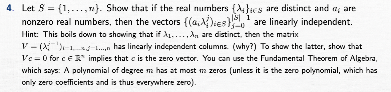 Solved Let S={1,…,n}. Show that if the real numbers {λi}i∈S | Chegg.com