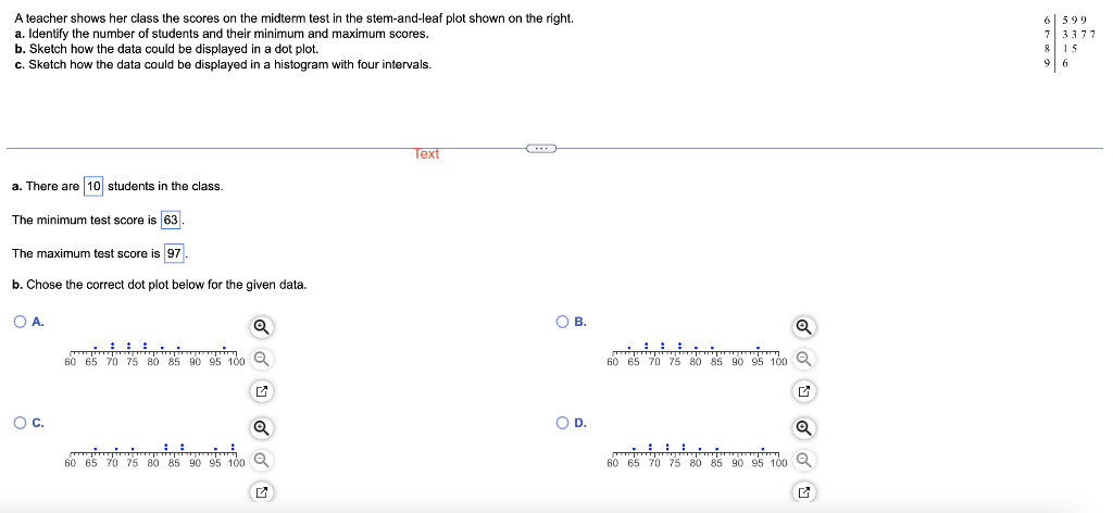Solved A teacher shows her class the scores on the midterm | Chegg.com