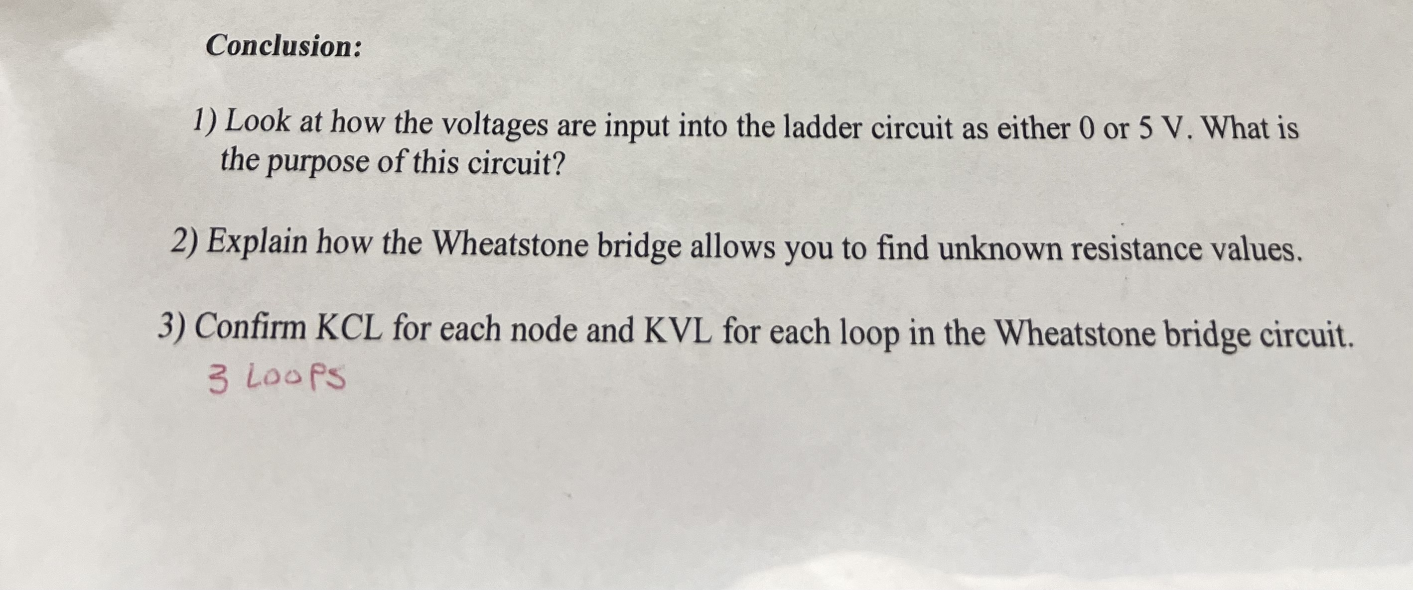Solved 1) Look at how the voltages are input into the ladder | Chegg.com