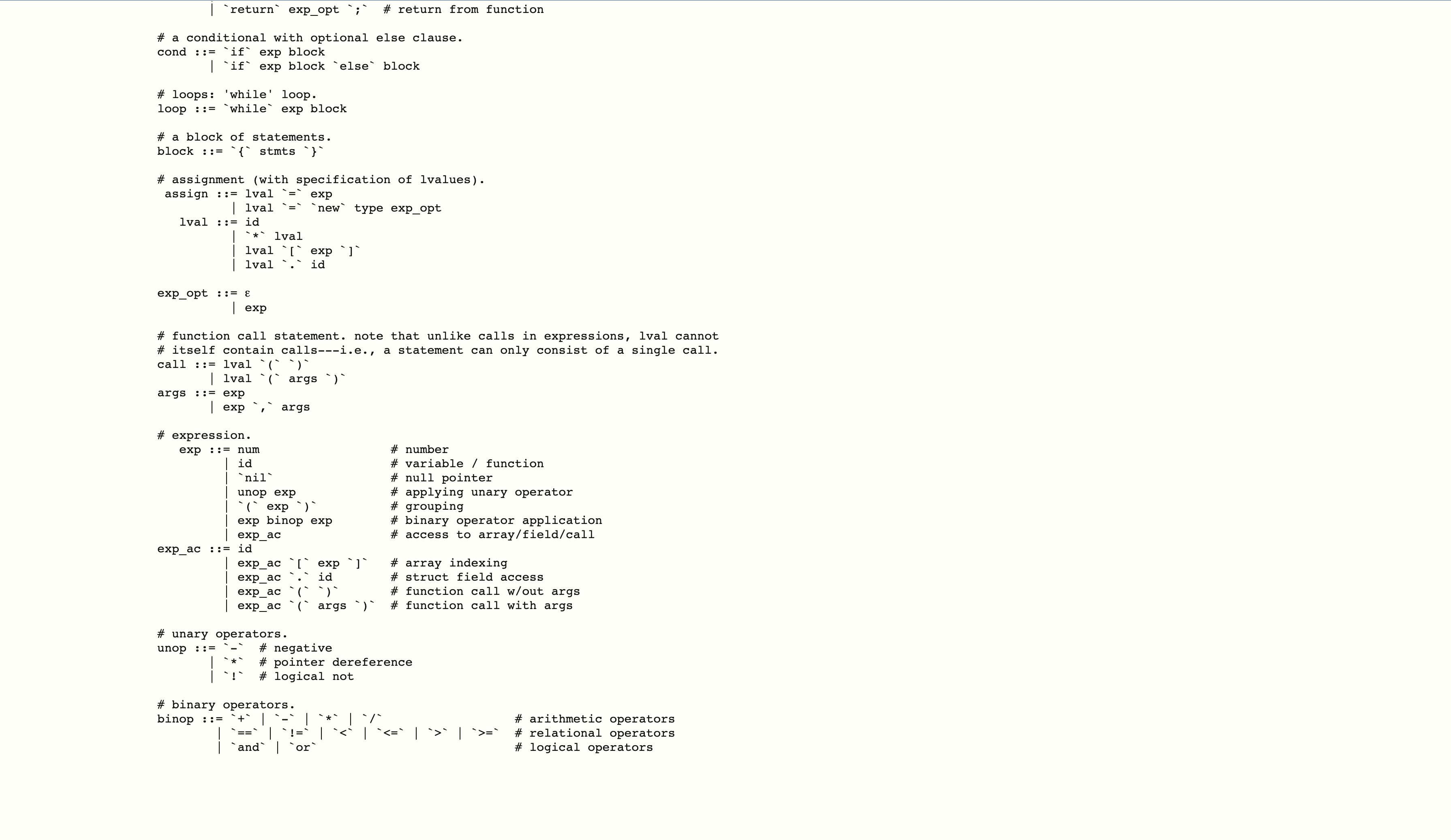 Solved Below are the picture of C♭concrete syntax for | Chegg.com