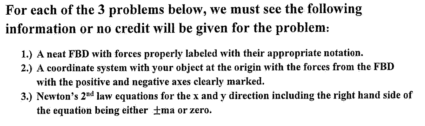 Solved For each of the 3 problems below, we must see the | Chegg.com