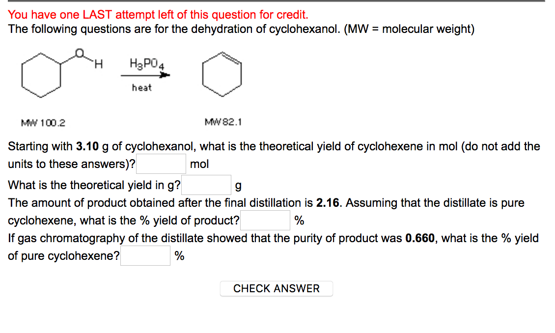 Solved You have one LAST attempt left of this question for | Chegg.com