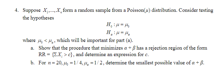 Solved Suppose X1,…,Xn form a random sample from a Poisson | Chegg.com