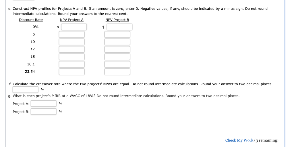 Solved Proj Proj a. What is each project's NPV? Negative | Chegg.com