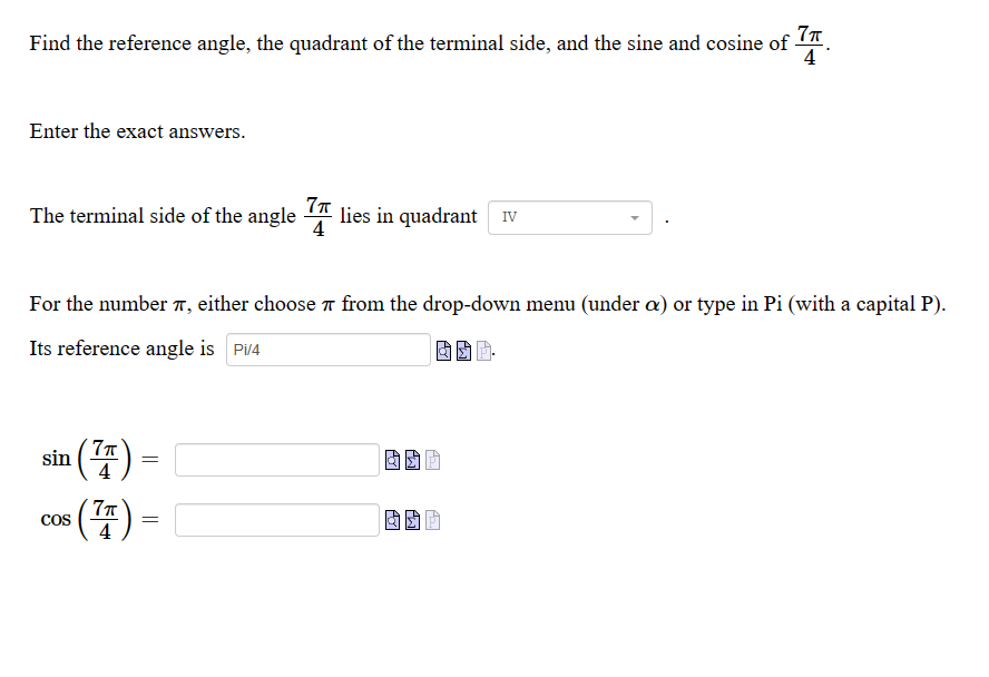 Solved Find the reference angle, the quadrant of the | Chegg.com