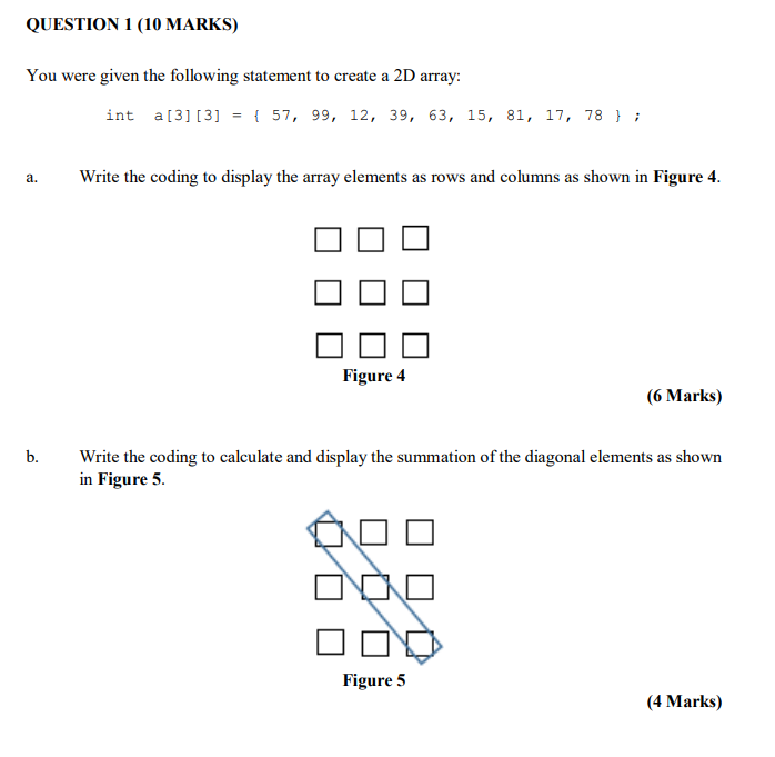 Solved QUESTION 1 (10 MARKS) You were given the following | Chegg.com