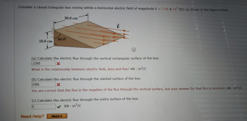 Solved Consider a closed triangular box resting within a | Chegg.com