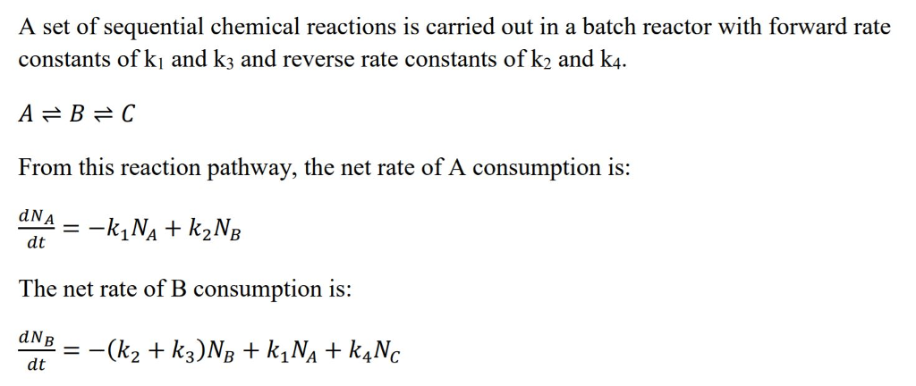 A set of sequential chemical reactions is carried out | Chegg.com