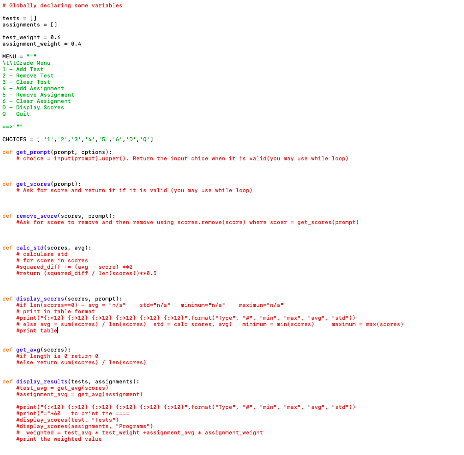 Solved Weighted Grades We're going to work on something that | Chegg.com
