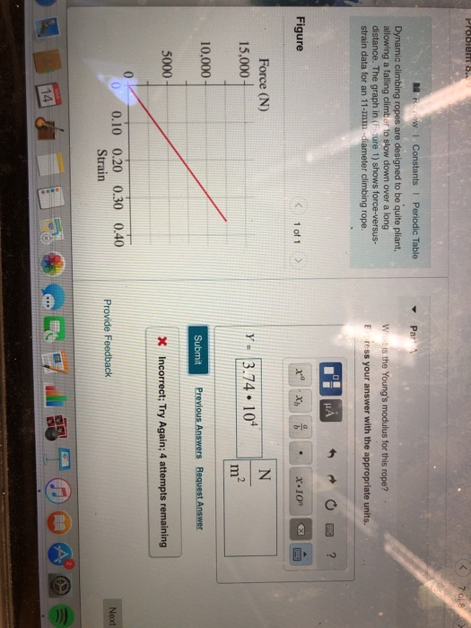 Solved I Constants I Periodic Table Dynamic cimbing ropes | Chegg.com