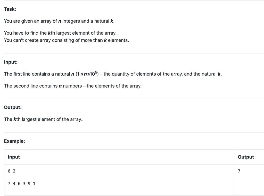 Solved Task: You are given an array of n integers and a | Chegg.com