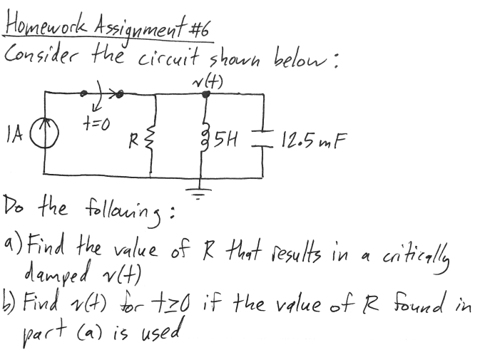 Solved Homework Assignment #6 Consider the circuit shown | Chegg.com