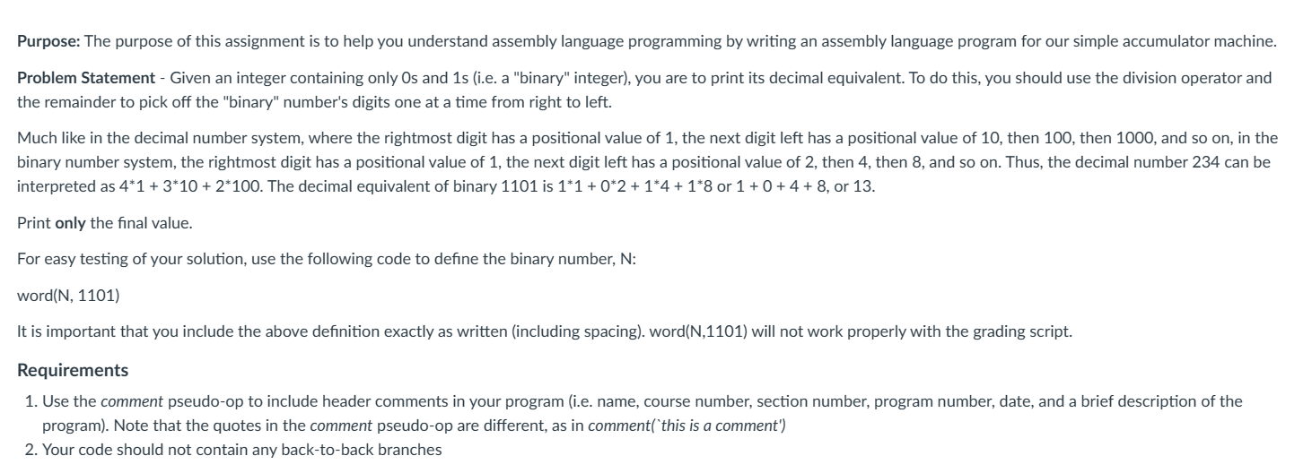 Solved Purpose: The purpose of this assignment is to help | Chegg.com