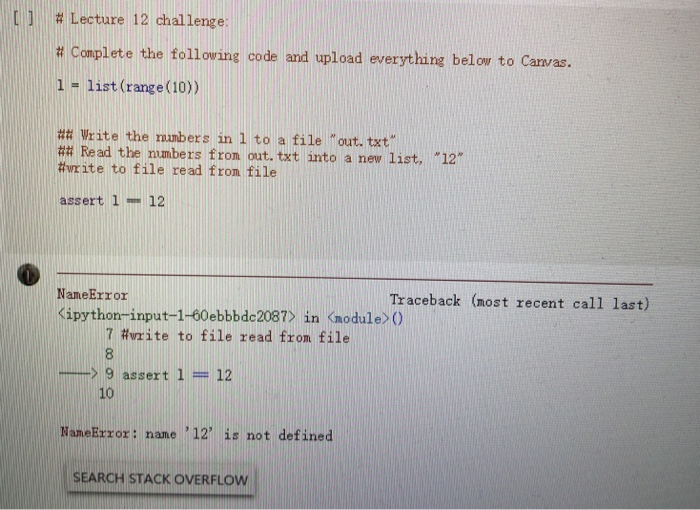 Solved [ ] # Lecture 12 challenge # Complete the following | Chegg.com