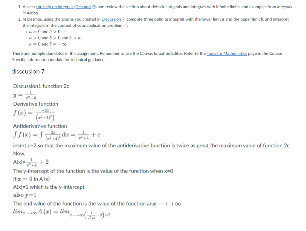 Solved 1.Desmos graphs of the derivative and | Chegg.com
